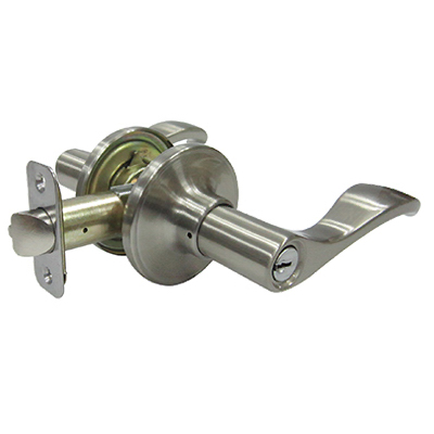 Reversible Naples Entry Lever Lockset, Satin Nickel - True Value Hardware