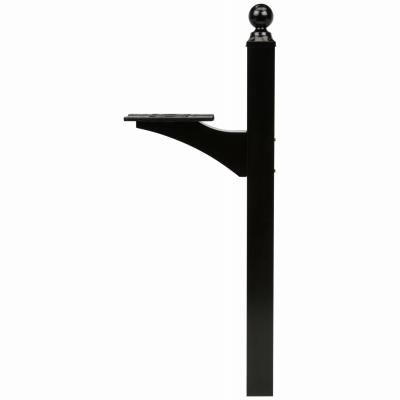 Landover Mailbox Post Cover, Black Aluminum, Post Not Included, 56-In ...