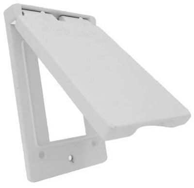 Weatherproof Vertical GFI Flip Cover, Single Gang, White - True Value ...