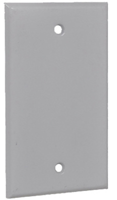 Weatherproof Rectangular Blank Cover, 1-Gang, Gray - True Value Hardware