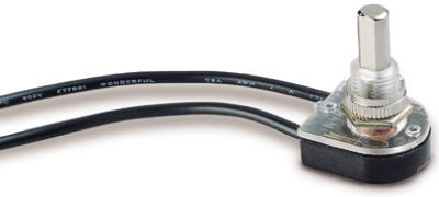 6A Nickel-Plated Single-Pole/Single-Throw Push Button Switch - True ...