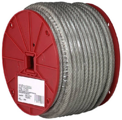 1/8 x 3000 In. Clear Vinyl Cable, 7x7, 1/8 In.-3/16 In. x 250 Ft ...