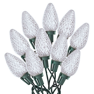 LED 75-Light Set, Cool White Faceted, C9 Bulbs - True Value Hardware