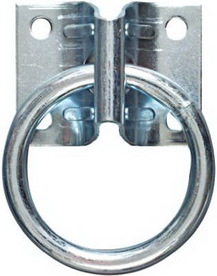 Hitching Ring with Plate, Zinc, 1-3/4 x 2-1/4 In. - True Value Hardware