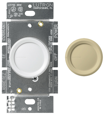 Rotary Fully Variable Ceiling Fan Control Dimmer Switch, White/Ivory ...