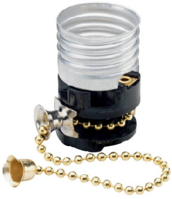 Pass & Seymour Light Socket, Pull-Chain, 250-Watt - True Value Hardware