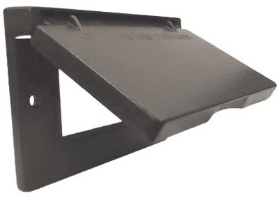 Weatherproof Horizontal GFI Flip Cover, Single Gang, Bronze - True ...