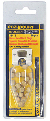 Dowel Plug, Round Head, 1/4-In., 20-Pk. - True Value Hardware