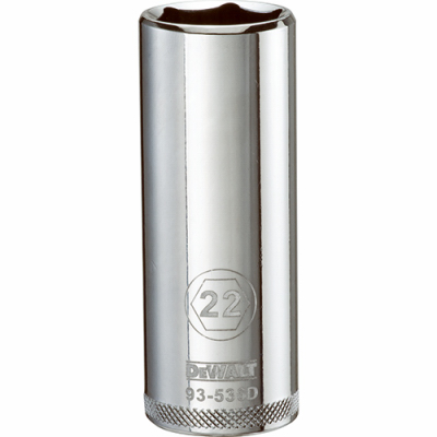 Metric Deep Socket, 6-Point, 1/2 In. Drive, 22mm - True Value Hardware