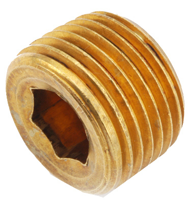 Pipe Fitting, Countersink Plug, Lead Free Brass, 1/2 In. - True Value ...