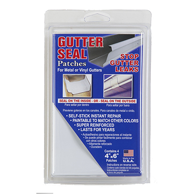 Gutter Seal Patches, Self-Sticking, 4 x 6-In. 4-Pk. - True Value Hardware