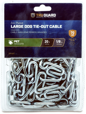 Dog Tie-Out Chain, Swivel Snaps, Large, 15-Ft. - True Value Hardware