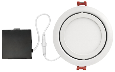 LED Integrated Ultra Slim Recessed Lighting Kit, Adjustable Gimbal ...