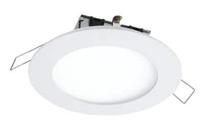 LED Retrofit Trim Kit Light Fixture, Direct-Mount, White, Round, 4-In ...