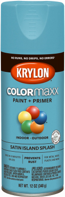 COLORmaxx Spray Paint + Primer, Satin Island Splash, 12-oz. - True ...