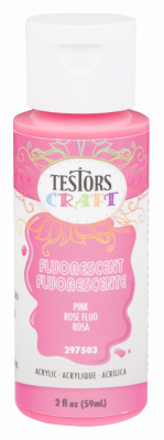 Acrylic Craft Paint, Pink Fluorescent, 2-oz. - True Value Hardware