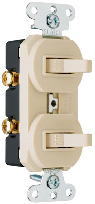 Pass & Seymour Ivory 2-Single-Pole Combo Switch - True Value Hardware