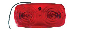 Trailer Marker Clearance Light, Red, Double Bulls Eye Lens, 4 x 2 x 1 ...