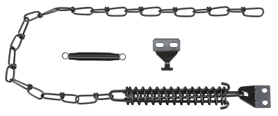 Spring & Chain Door Stop, Black - True Value Hardware