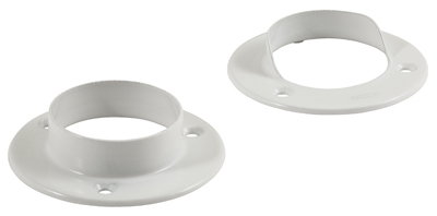 Closet Rod Pole Socket Set, White, 2-Pk. - True Value Hardware