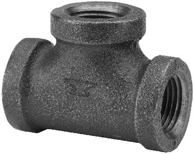 Black Pipe Reducing Tee, 3/4 x 1/2 x 3/4 In. - True Value Hardware