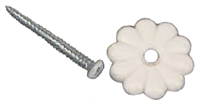 24-Pc. White Plastic Mobile Home Rosette Button - True Value Hardware