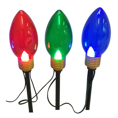 6-Pc. LED Pathway Marker Light Set, C9 Reflectors, 8-In., - True Value ...