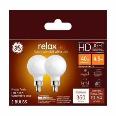 LED Globe Light Bulbs, Soft White, 350 Lumens, 4.5 Watt, 2-Pk. - True ...