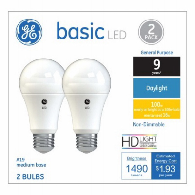 LED Light Bulbs, Daylight, 1490 Lumens, 16 Watt, 2-Pk. - True Value ...