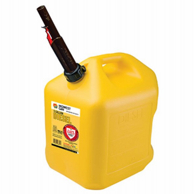 Diesel Gas Can, Yellow Polyethylene, 5 Gallons - True Value Hardware
