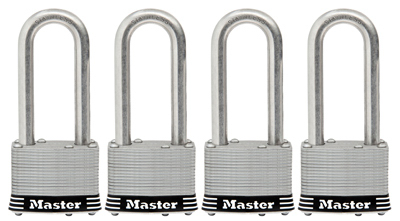 Keyed Laminated Padlocks, Stainless Steel, 2-In., 2.5-In. Long Shackle ...