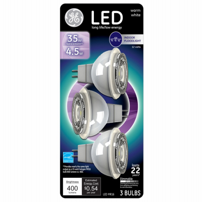 LED Directional Light Bulb, MR16, White Light, Clear Bulb, 450 Lumens ...