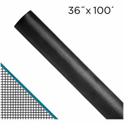 Invisible Window Screen, Charcoal Fiberglass, 36 In. x 100 Ft. - True ...