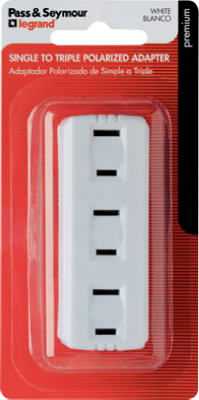 Pass & Seymour 15A White Triple Plug In Adapter - True Value Hardware