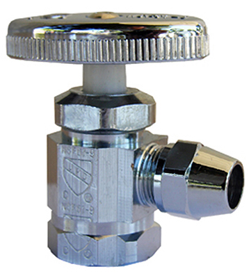 Angle Stop Valve, Chrome, Texas Old Style, 1/2 FPT x 3/8-In. Fine Flare ...