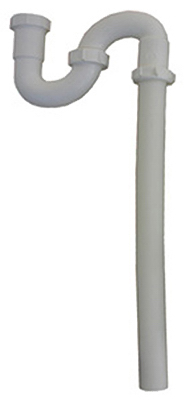 Lavatory Floor Drain S-Trap, White PVC, 1-1/4 In. Outlet - True Value ...