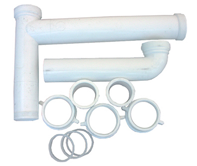 Kitchen Sink Drain Kit, White Plastic, 1-1/2 x 16 In. - True Value Hardware
