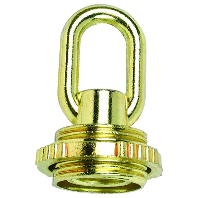 Swag Hook Screw Collar Loop, Brass Finish, 1/4-In. IP - True Value Hardware
