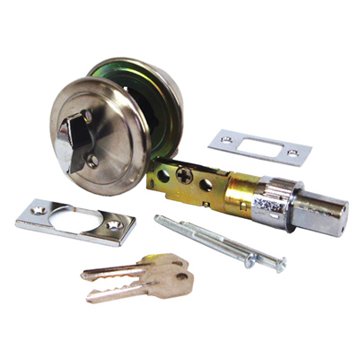 RV Entrance Deadbolt, 2-3/8 In., Brushed Stainless Steel - True Value ...