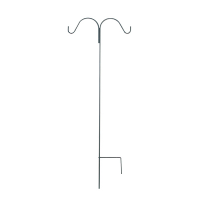 Shepherd's Hook, Double, Black Steel, 64-In. - True Value Hardware