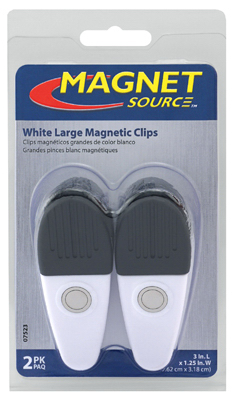 Magnetic Clips, Large, White, 2-Pk. - True Value Hardware