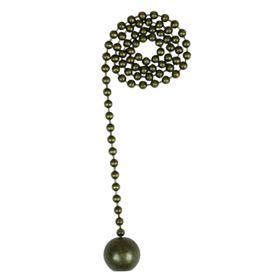 Lamp Pull Chain, Antique Brass Ball, 12-In. - True Value Hardware