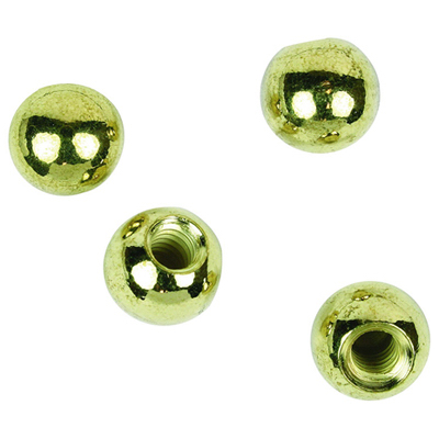 Ceiling Fixture Cap Nut, Brass Ball, 3/8-In., 4-Pk. - True Value Hardware