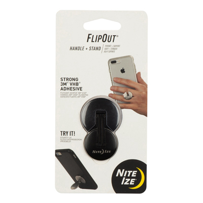 FlipOut Cell Phone Handle + Stand, Black Stainless Steel - True Value ...