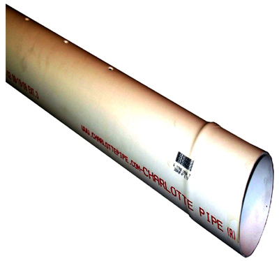 PVC Perforated Sewer & Drain Pipe, 3 In. x 10 Ft. - True Value Hardware