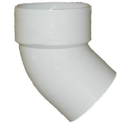 Schedule 30 PVC DWV 45-Degree Street Elbow, 3 In. - True Value Hardware