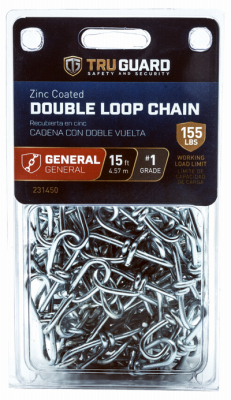 Double Loop Chain, Zinc-Plated, #1 x 15-Ft. - True Value Hardware