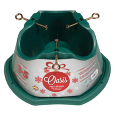 Christmas Tree Stand, Green Plastic, 3-5 Ft. Tree - True Value Hardware