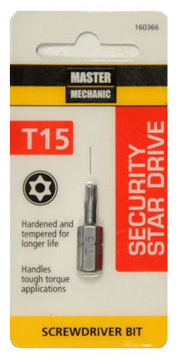 Torx Security Bit, T15, 1 In. - True Value Hardware