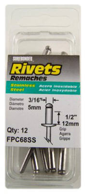 12-Pack Long Stainless-Steel Rivets - True Value Hardware